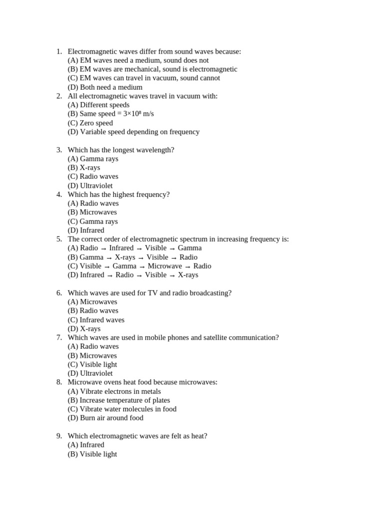 Understanding Electromagnetic Waves | PDF | Electromagnetic Radiation ...