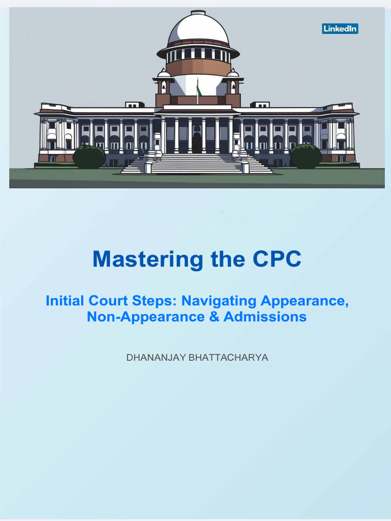 CPC Initial Court Steps Infographics Orders IX X | PDF | Lawsuit ...