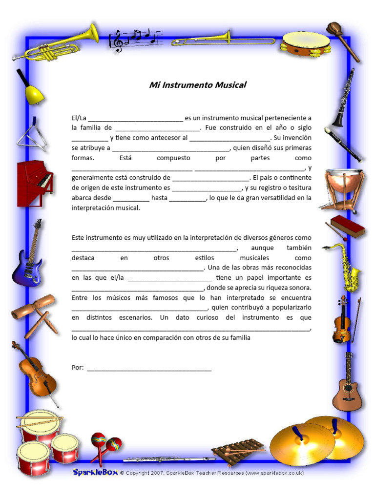 Composicion de Intrumentos Musicales | PDF | Instrumentos musicales ...