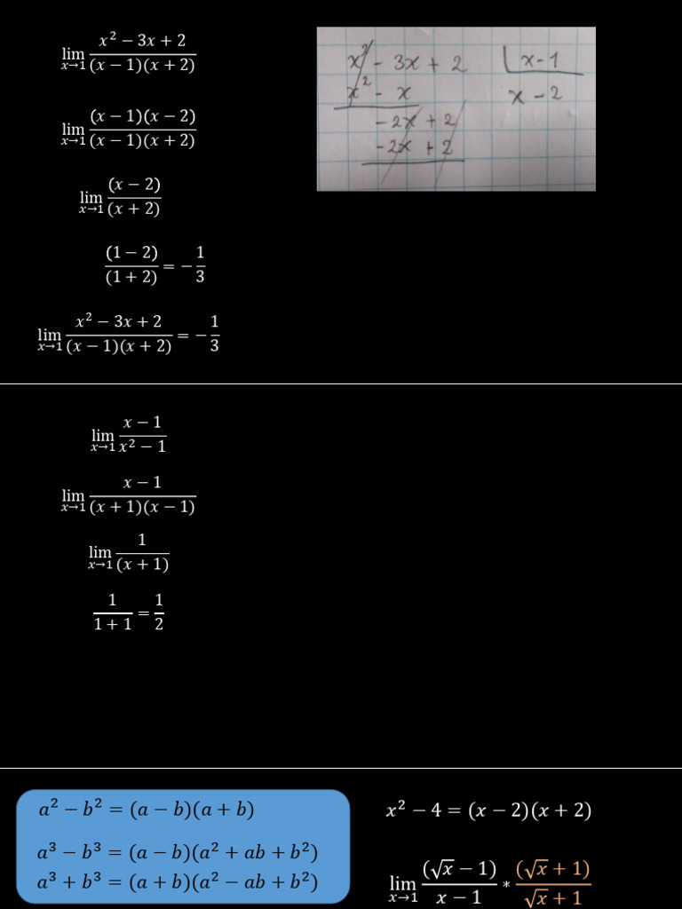 Cálculo de límites en funciones matemáticas | PDF | Análisis matemático ...