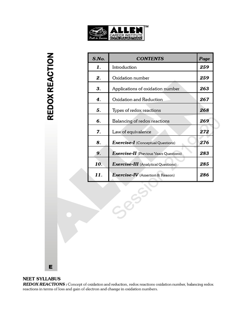 Redox Reaction | PDF | Redox | Chemical Reactions