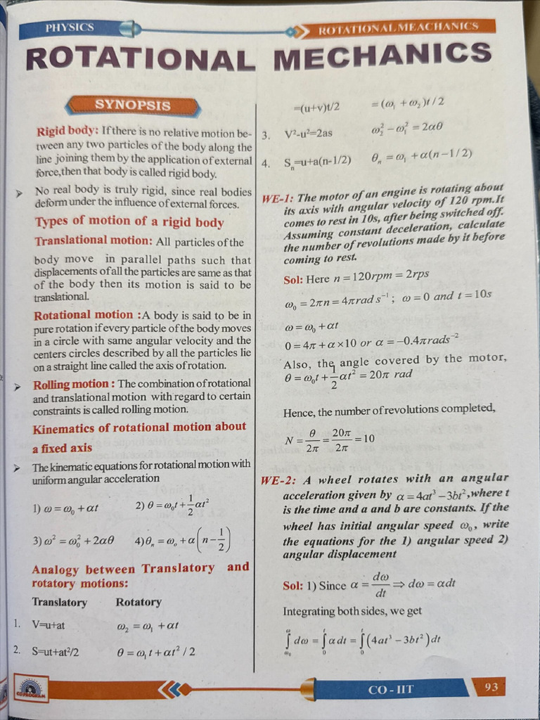 Rotational Mechanics | PDF