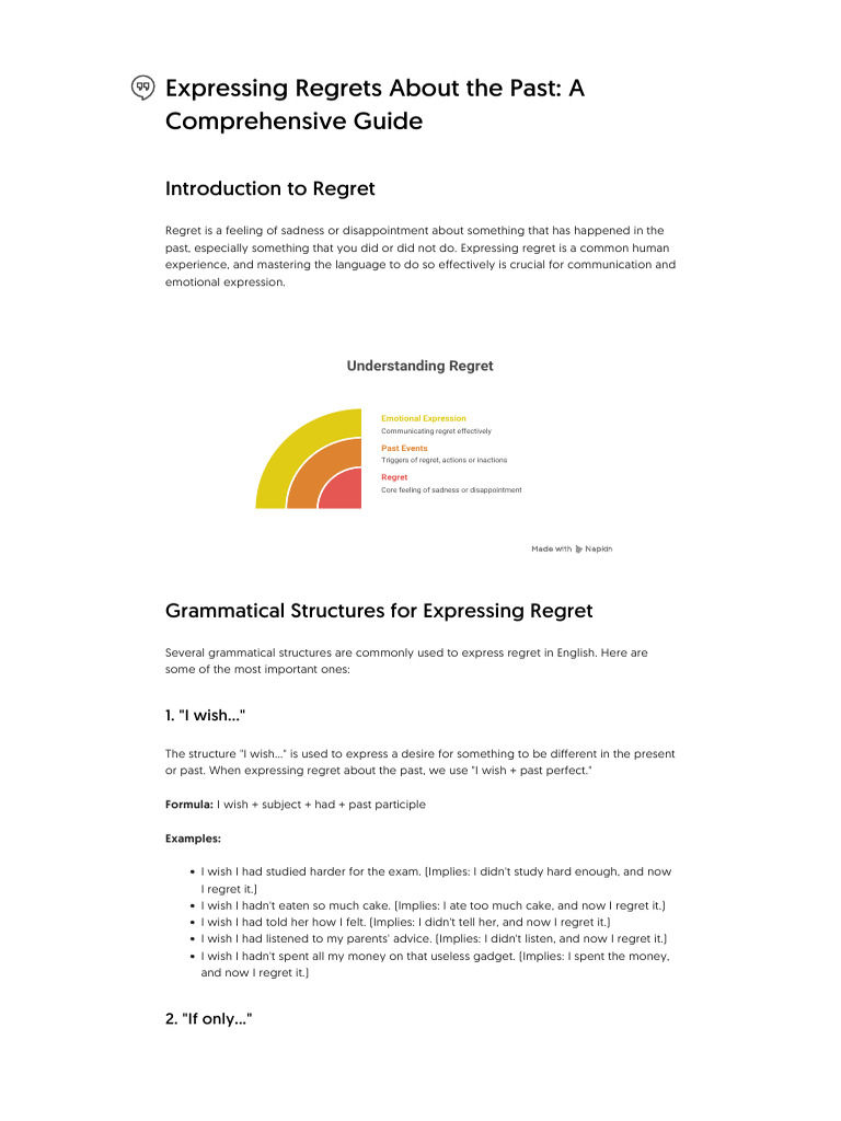 Mastering Regret in English Grammar | PDF