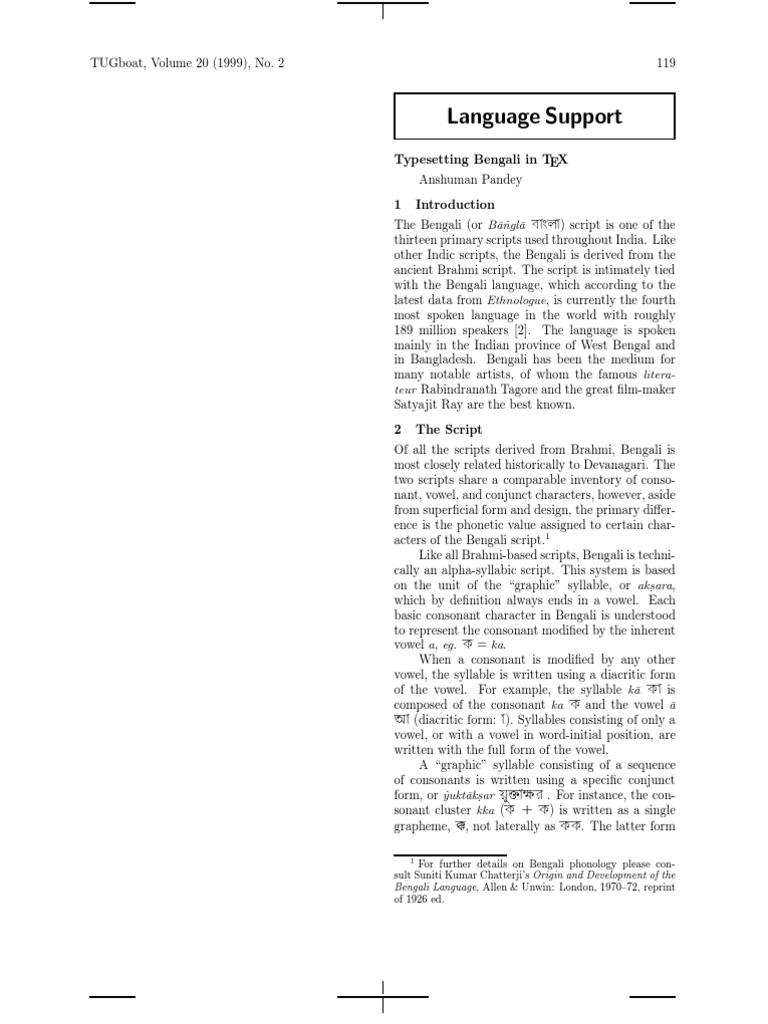 Bengali COnjuncts | PDF | Te X | Typefaces