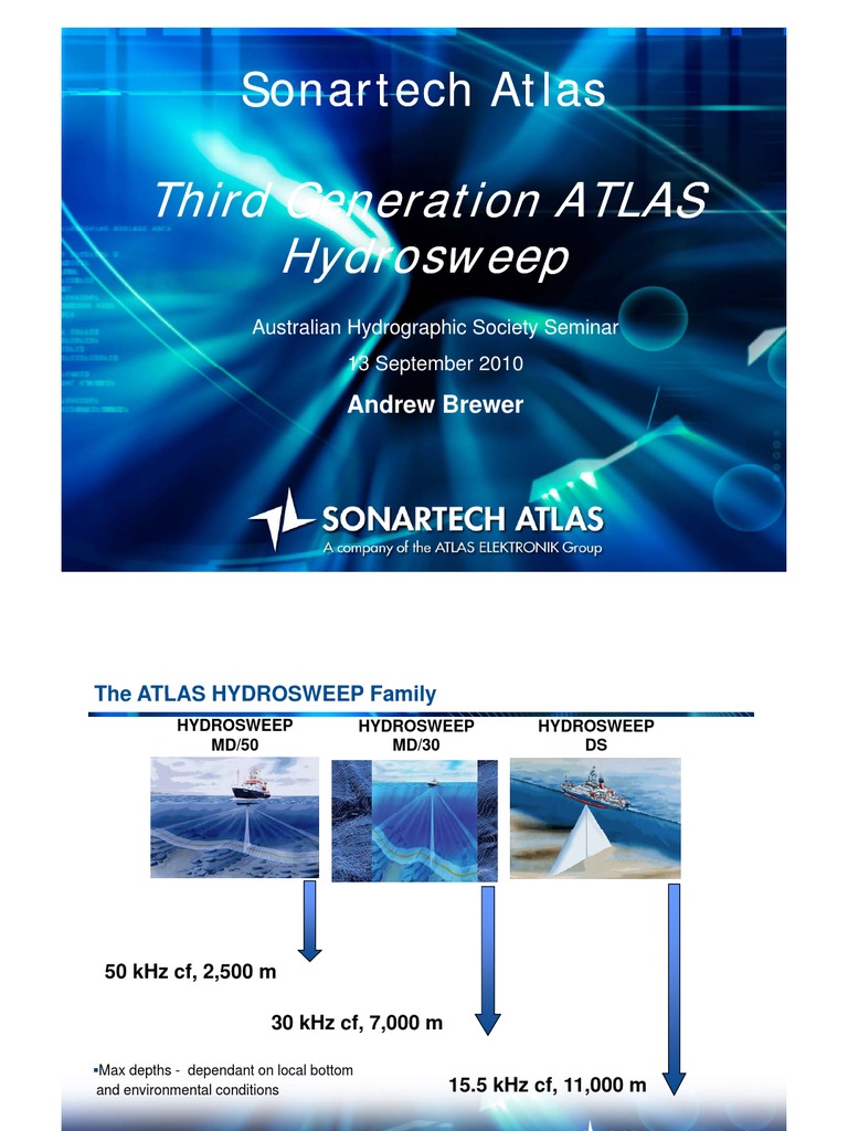 Brewer Andrew - Sonartech Atlas - Third Generation ATLAS Hydro Sweep | PDF | Sonar ...