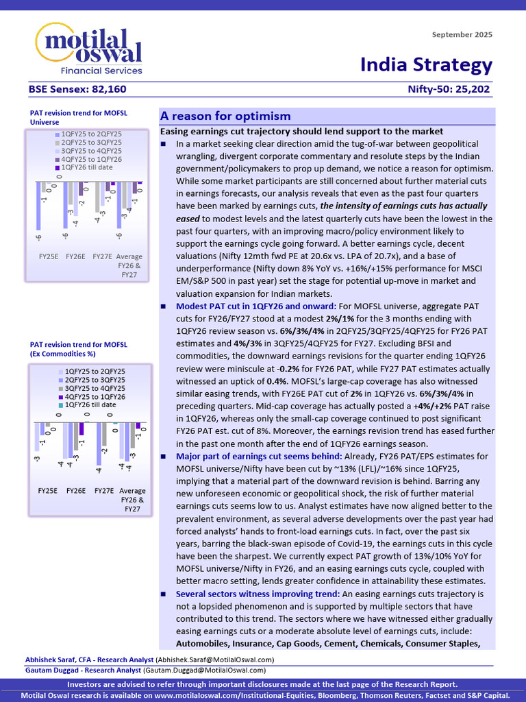Strategy Earning Revision 20250922 Mosl Su Pg012 | PDF | Capital ...