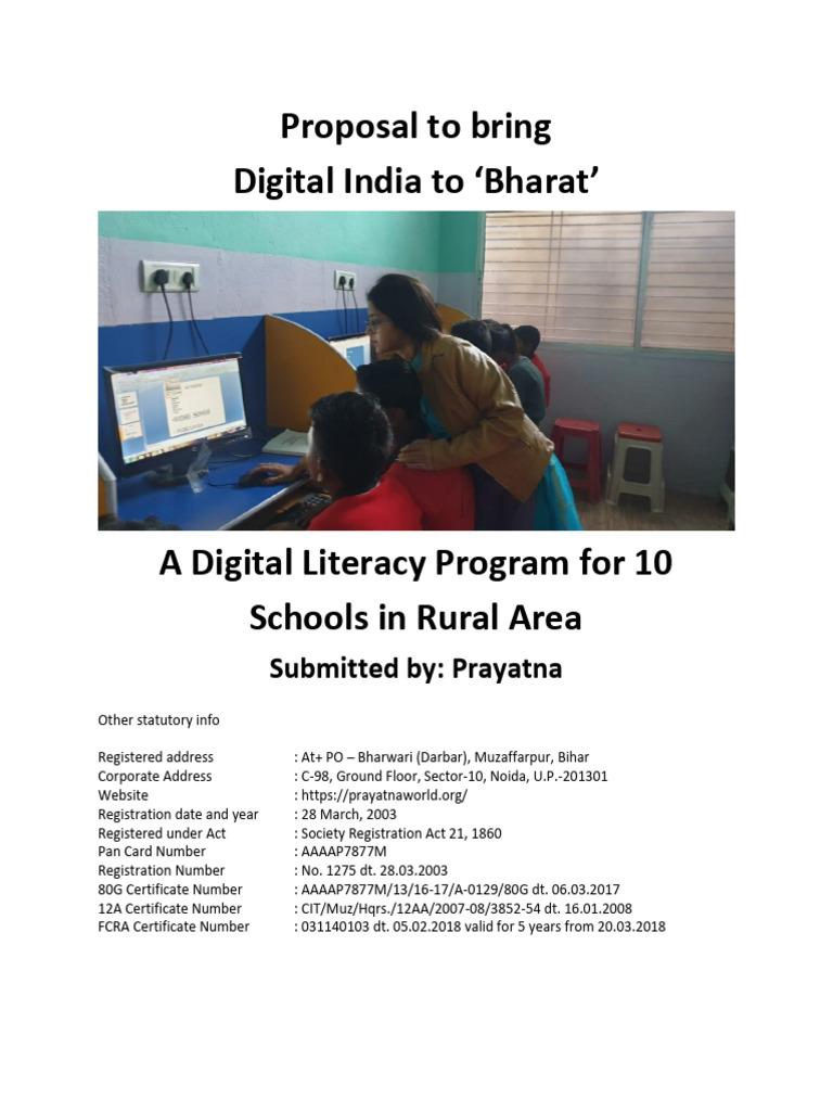 Digital Literacy Program for Rural Schools | PDF | Internet Access