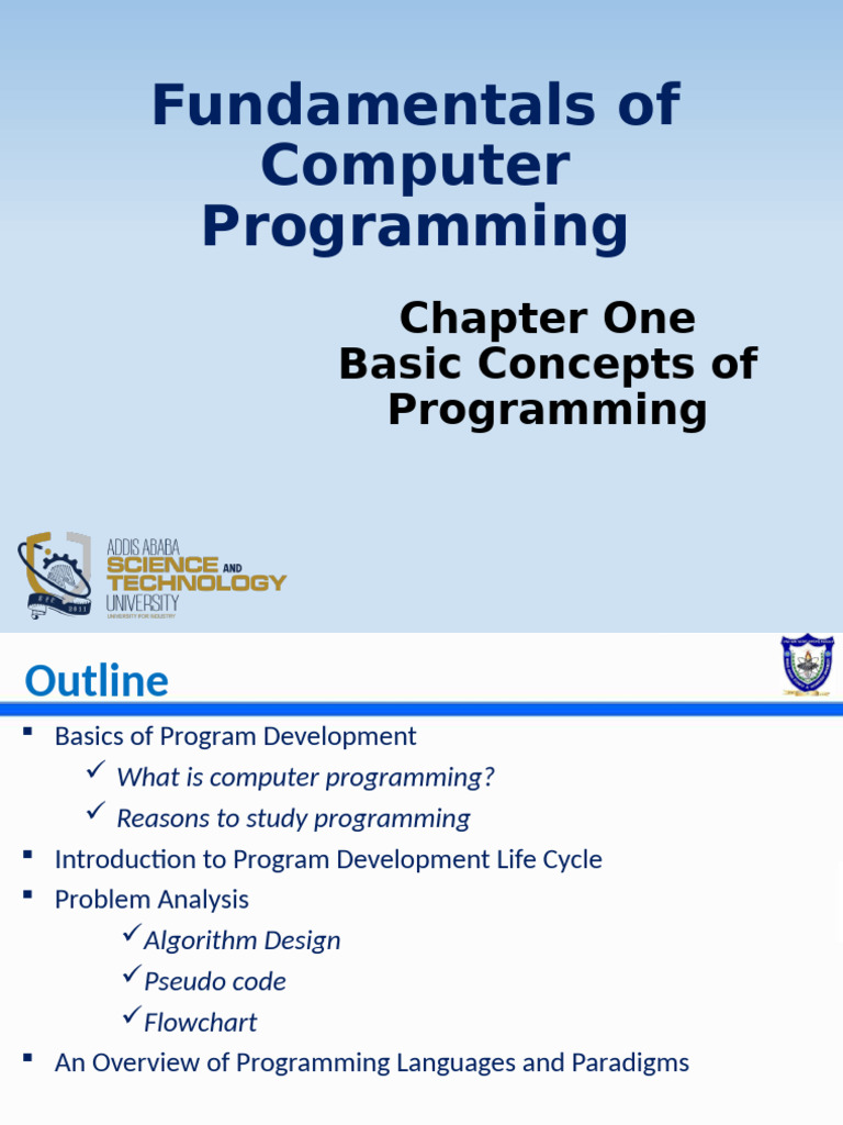Chapter 1 - Basic Concepts of Programming | PDF | Programming Paradigms | Algorithms
