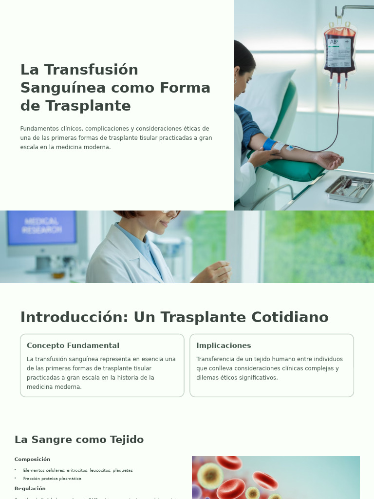 La Transfusion Sanguinea Como Forma de Trasplante | PDF | Sangre ...