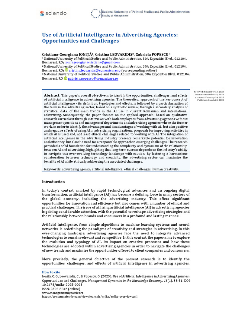 Use of Artificial Intelligence in Advert | PDF | Artificial ...