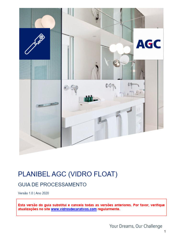 Guia de Processamento de Vidro Planibel | PDF | Óculos | Tinta