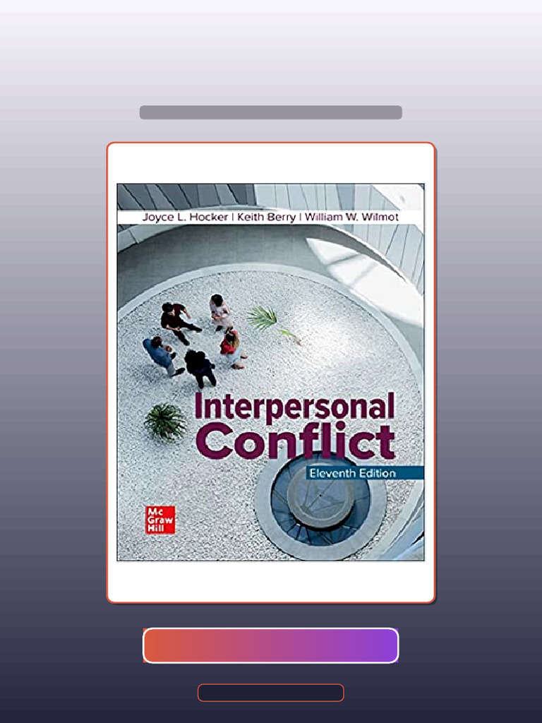 Authorized Interpersonal Conflict 11th Edition by Joyce Hocker Keith ...