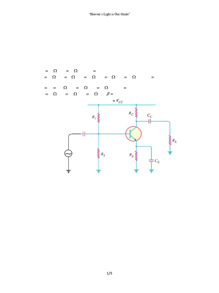 Transistor Amplifier Homework Solutions | PDF | Amplifier | Analog Circuits