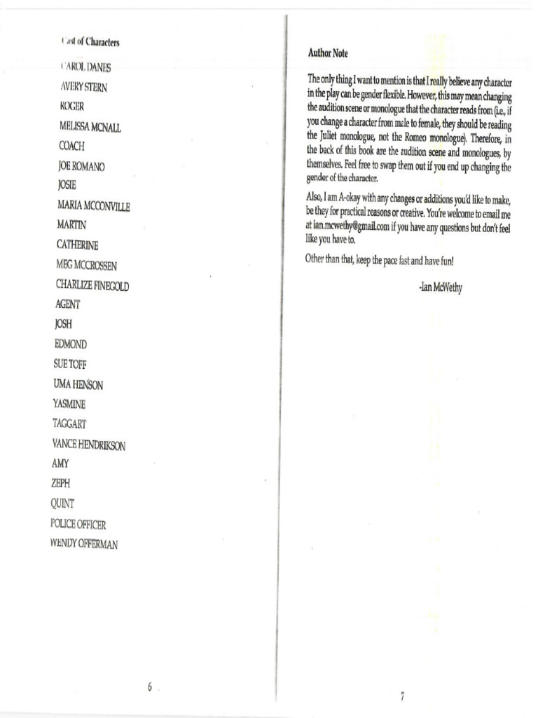 Bad Auditions For Bad Actors - Act 1 | PDF