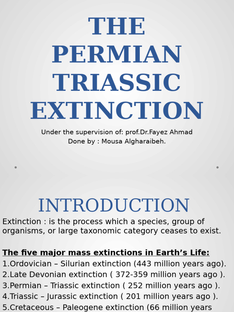 The Permian Triassic Extinction | PDF | Extinction | Physical Geography