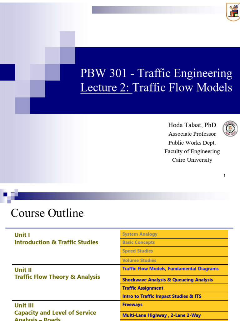 TR Lecture 2 | PDF | Traffic | Road Transport