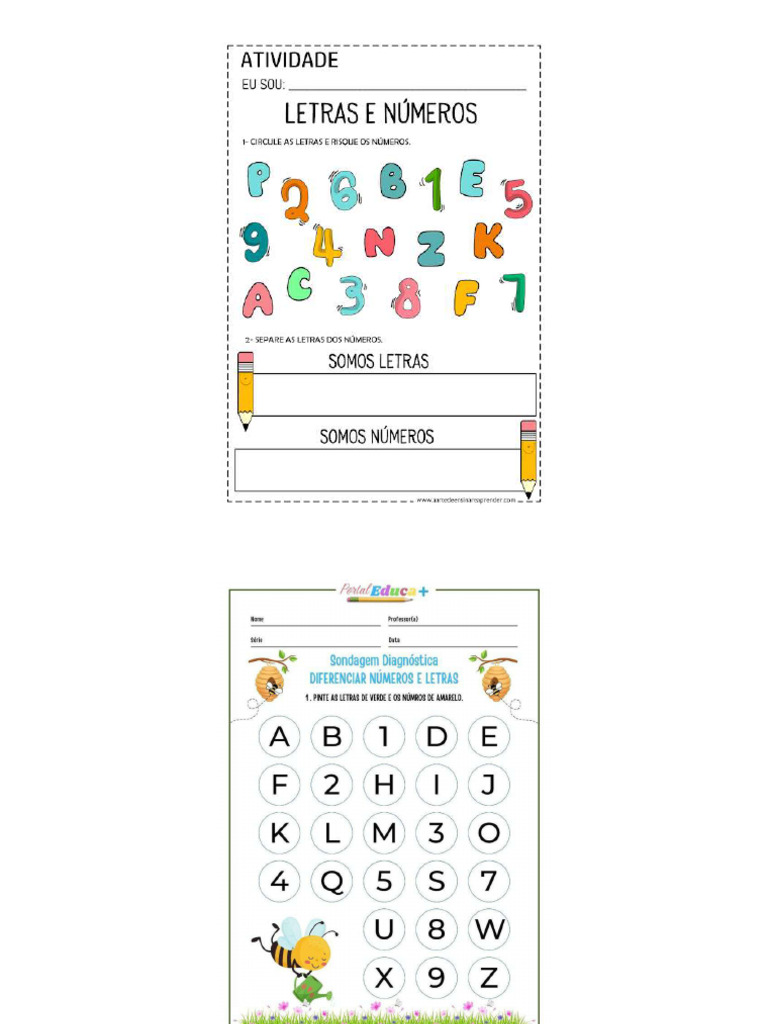 Letras e Números | PDF