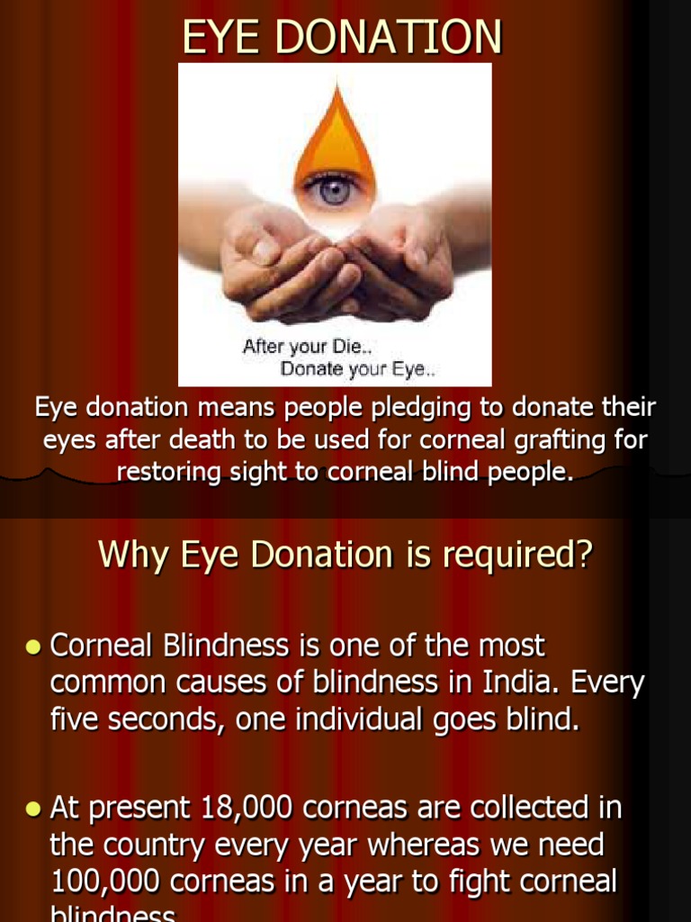 Eye Donation | PDF | Cornea | Organ Donation