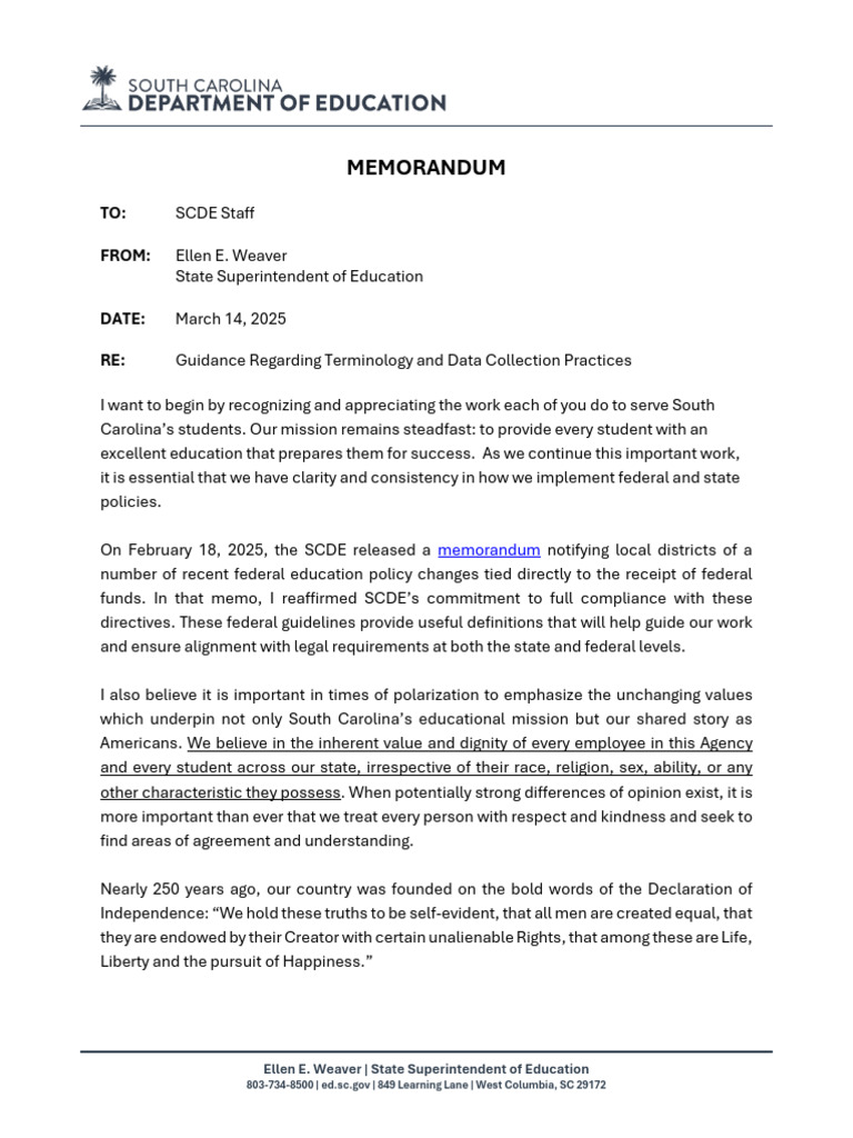 SCDE Guidance on Data Collection Practices | PDF | Gender | Gender Studies