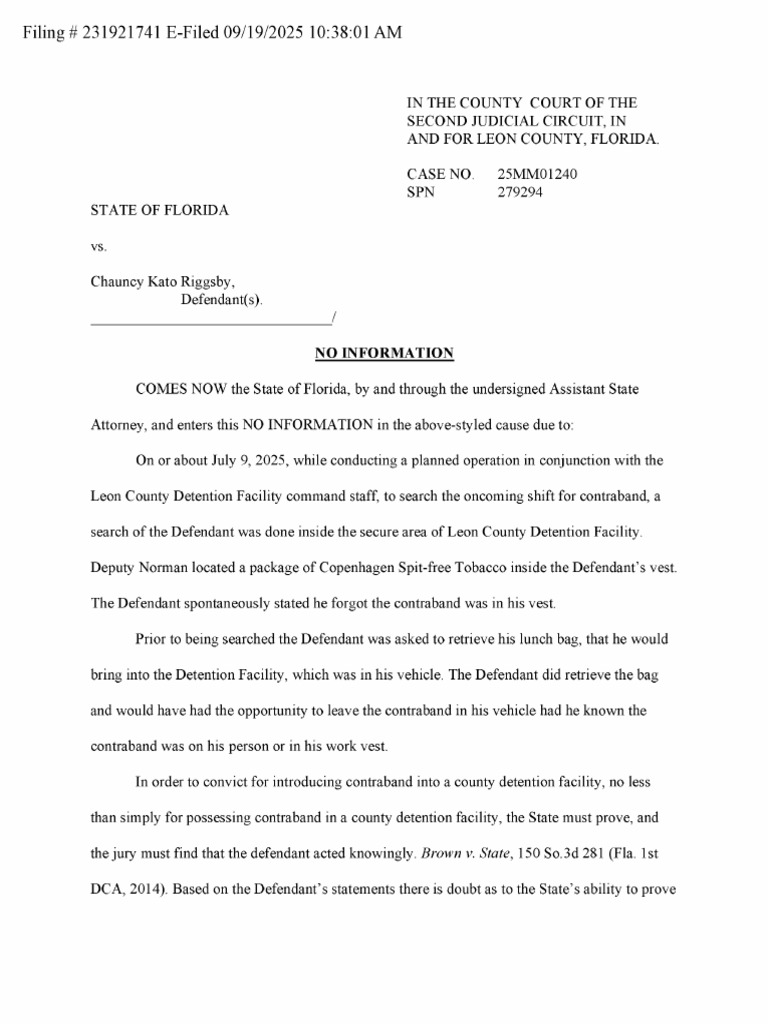 Riggsby No Information | PDF