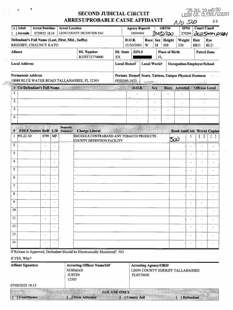 Riggsby Probable Cause Affidavit | PDF