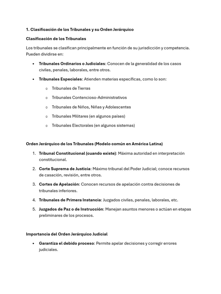 Clasificación y Orden de Tribunales | PDF | Judicaturas | Fiscal