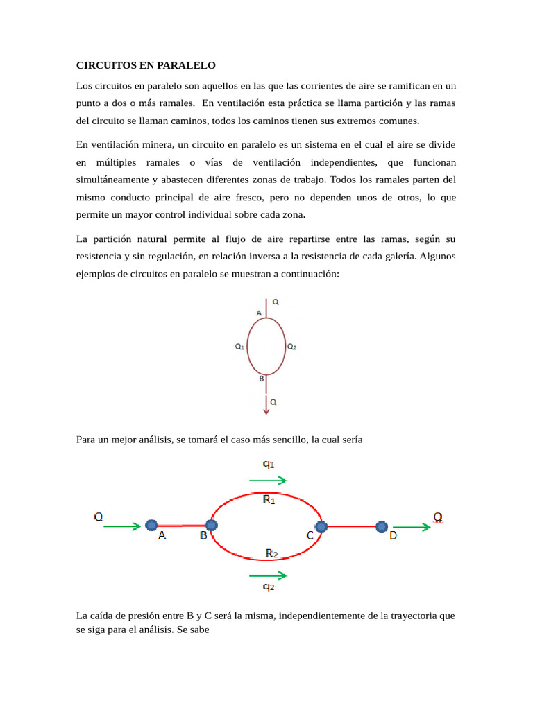 Circuitos de Aire en Paralelo en Minería | PDF | Ventilación ...