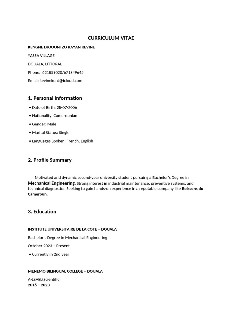 Curriculum Vitae | PDF