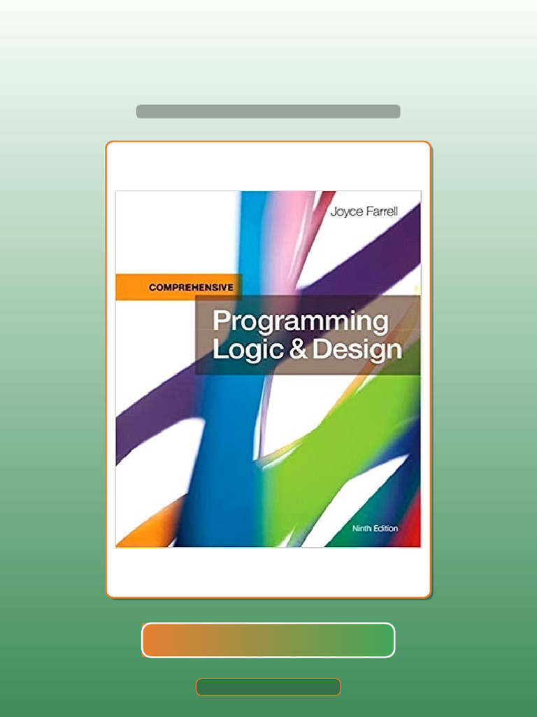 Programming Logic Design Comprehensive 9th Edition Ebook and TestBank ...