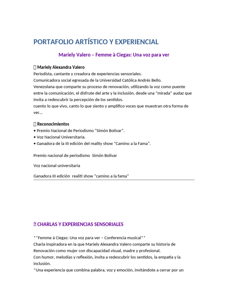 Portafolio de Mariely Valero: Arte e Inclusión | PDF | Navidad