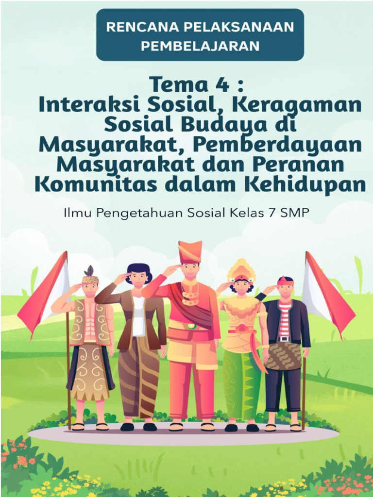 9.Rpp Ips Bab 4 - Interaksi Sosial Dan Keragaman Sosial Budaya Di Indonesia (Tim Ips Js2) | PDF
