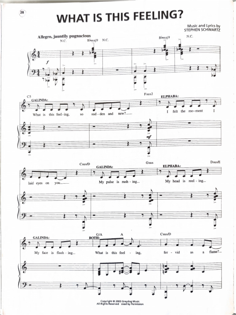 What Is This Feeling - Wicked | PDF