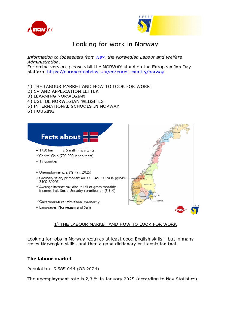 Job Opportunities for Foreigners in Norway | PDF | Norway | Recruitment