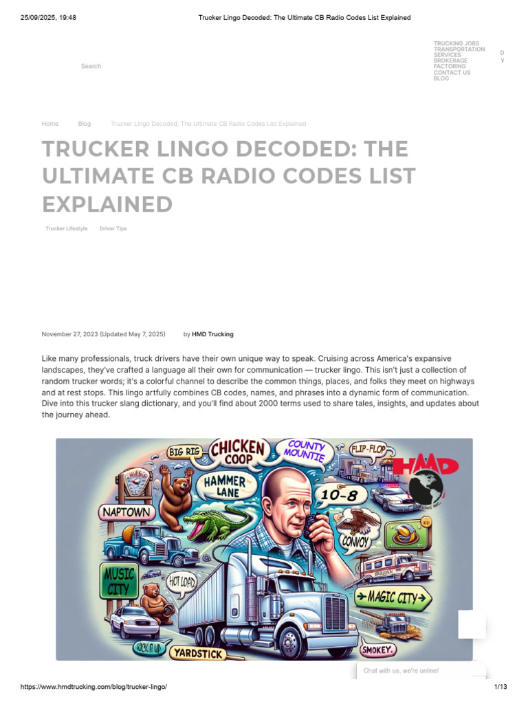 Trucker Lingo: CB Radio Slang Guide | PDF | Truck Driver | Truck