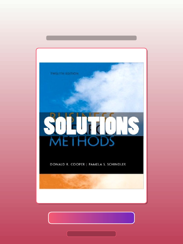 Business Research Methods 12th Ed Cooper eBook and TestBank Bundle Get ...