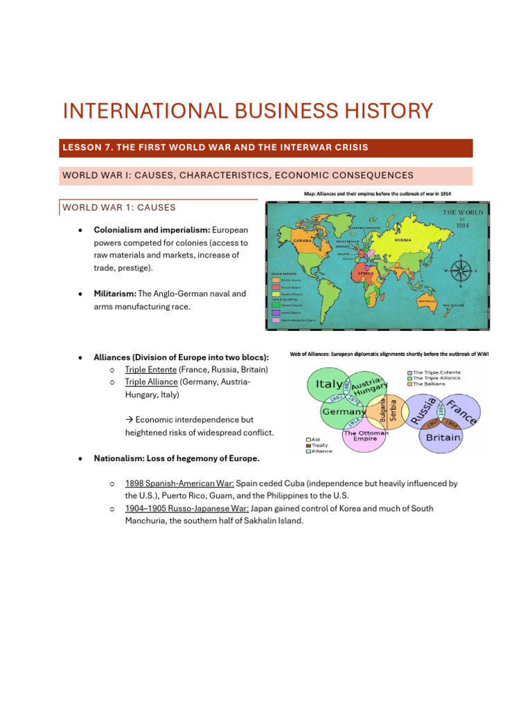 International Business History | PDF | Great Depression | Deflation