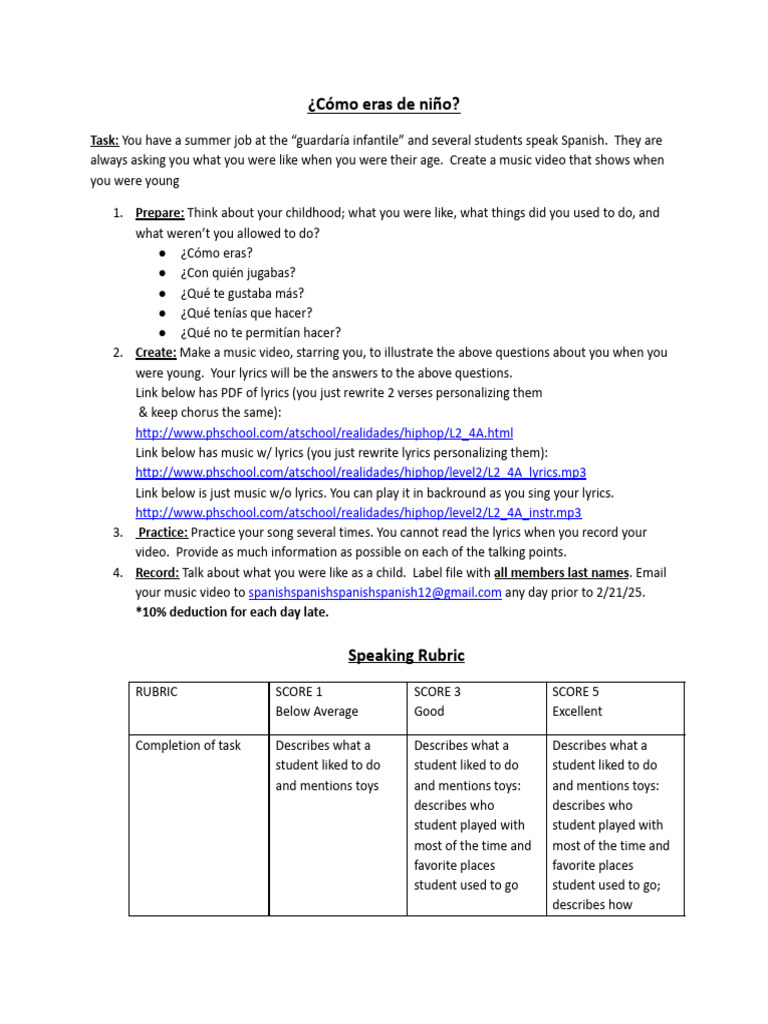 Como Eras de Nino Project 5 27 15 | PDF | Grammar | Linguistics