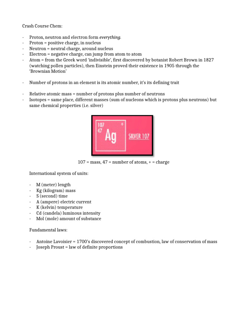 Crash Course Chem | PDF