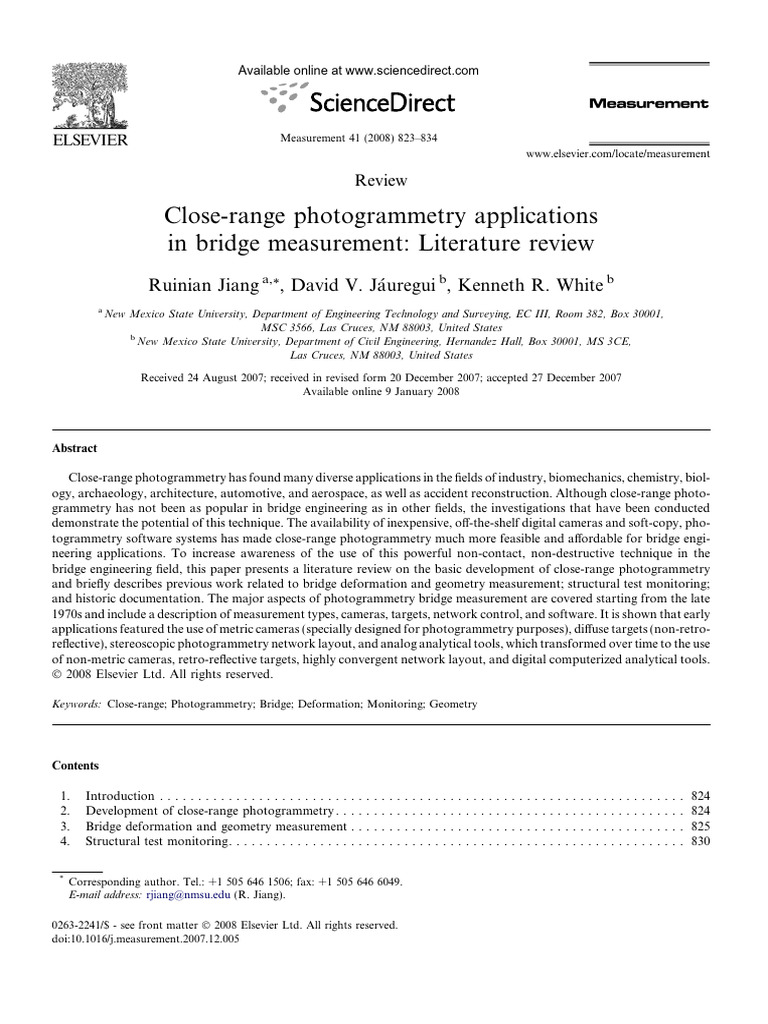 JIANG Et Al. (2008) - Close-Range Photogrammetry Applications in Bridge ...