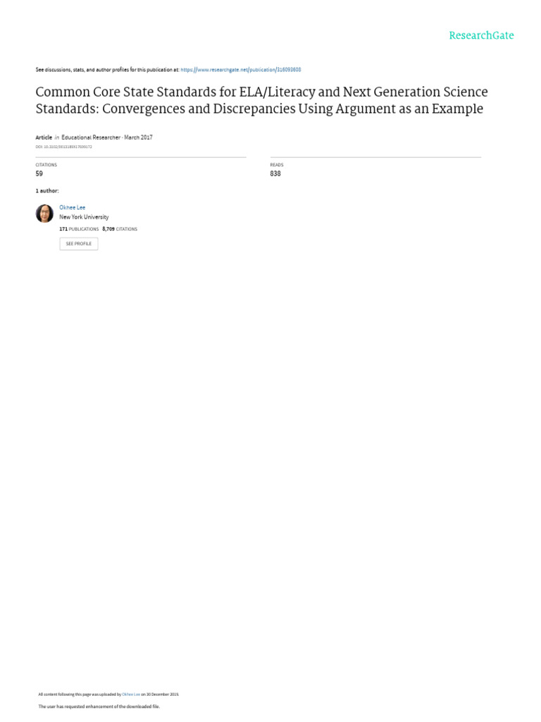 CCSS and NGSS: Argument Analysis Insights | PDF | Argument | Evidence