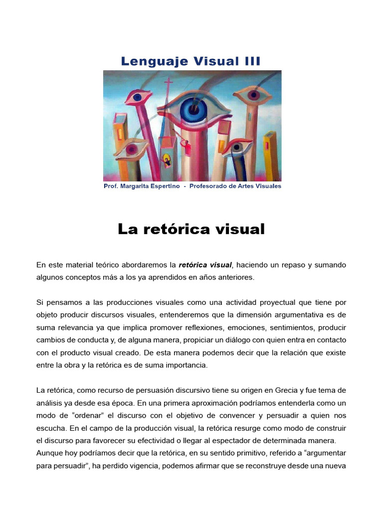 claSE Retorica Visual - 1 | PDF | Retórica | Metáfora