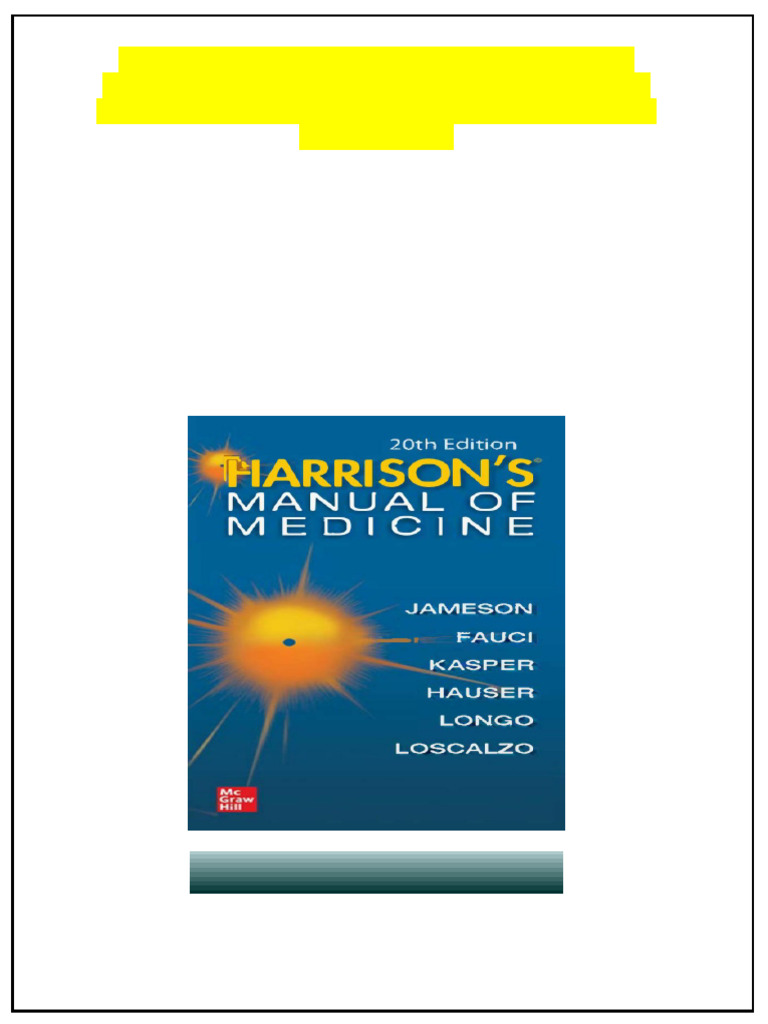 Harrisons Manual of Medicine 20th Edition by Dennis Kasper,Anthony ...