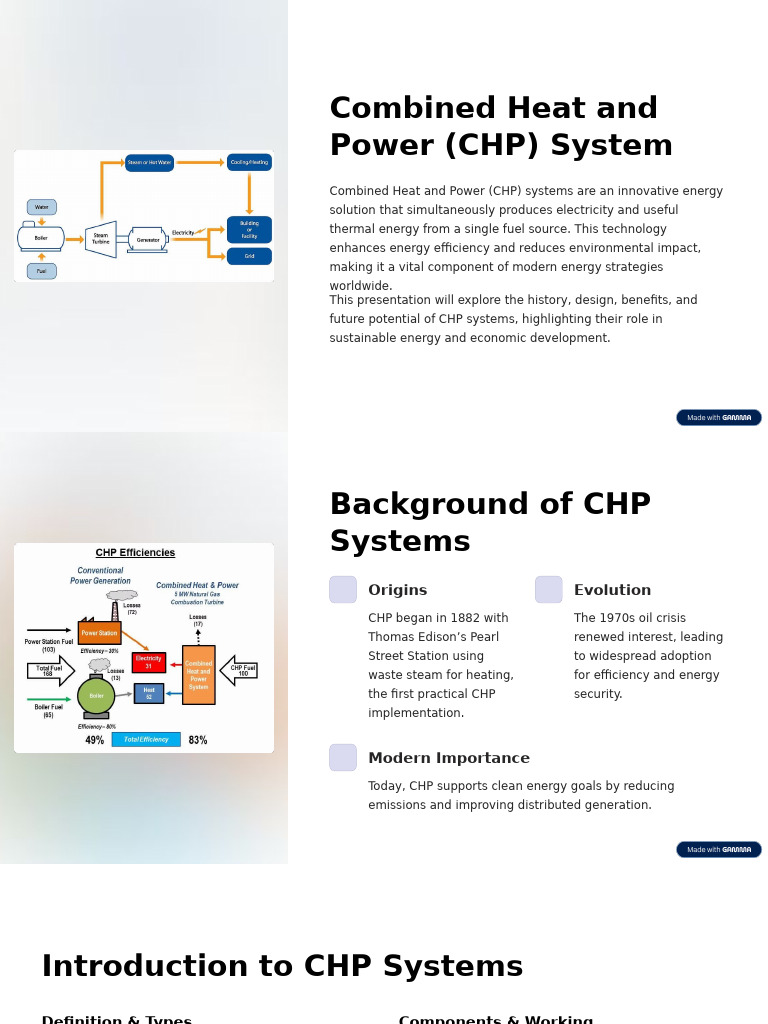 Combined Heat and Power CHP System | PDF | Cogeneration | Efficient ...