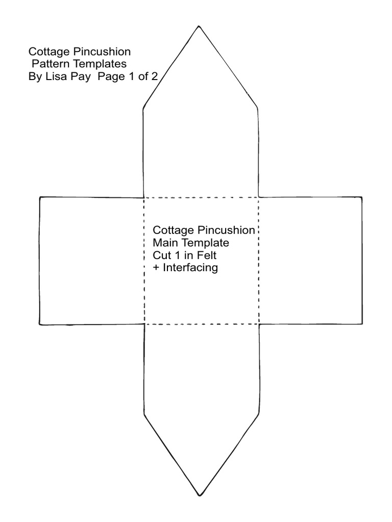 Cottage Pincushion Pattern Templates | PDF