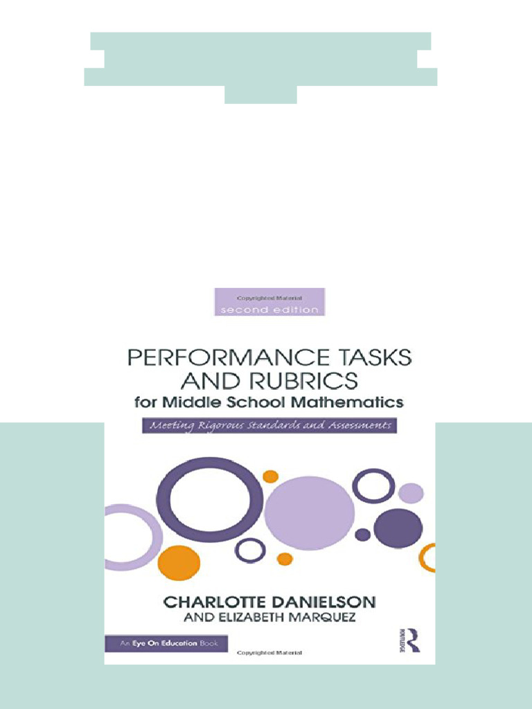 Performance Tasks and Rubrics for Middle School Mathematics Meeting ...