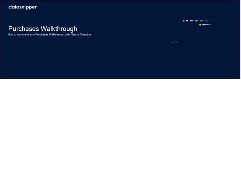 Walkthrough With Manual Snipping - XLSX - Start | PDF
