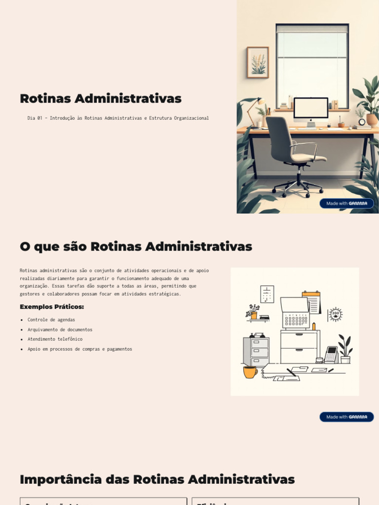 Rotinas Administrativas e Estruturas Organizacionais | PDF ...