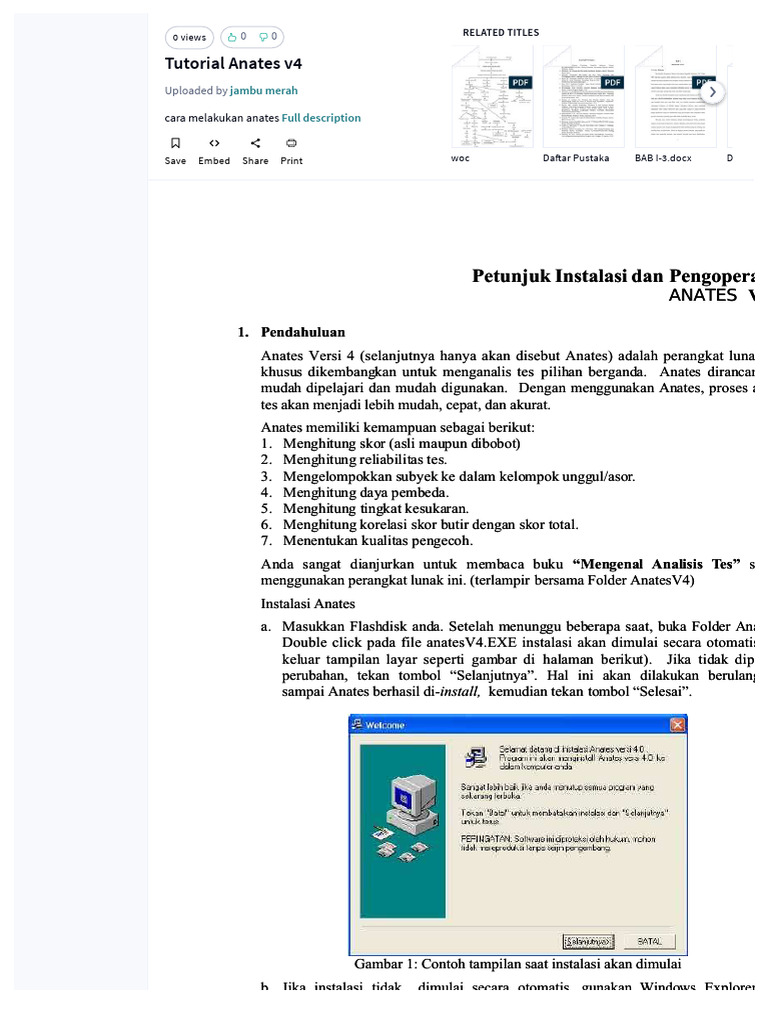 Panduan Instalasi Anates v4 | PDF