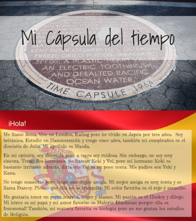 Mi Cápsula Del Tiempo | PDF