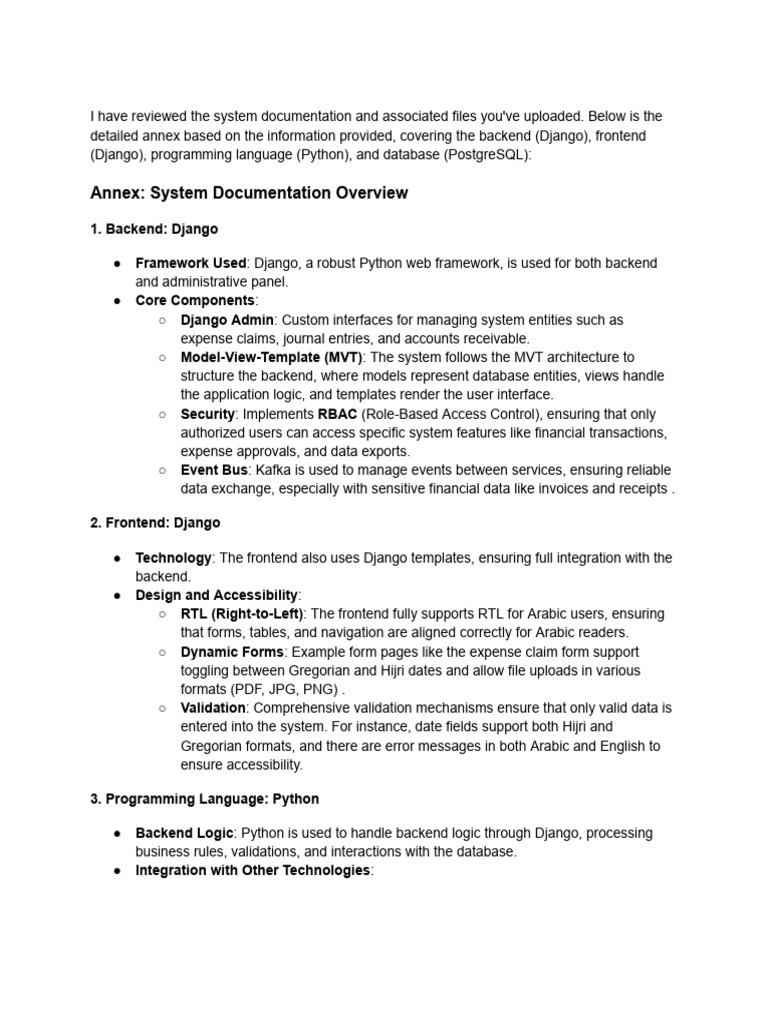 Annex System Documentation Overview | PDF